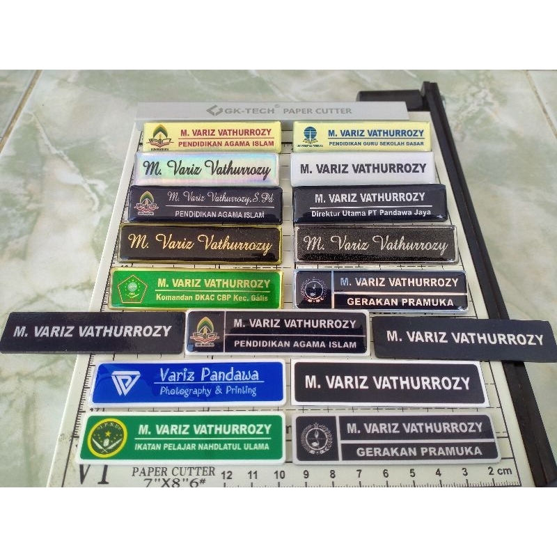 Jual Name Tag Seragam Sekolah, OSIS, Pramuka, Organisasi, Karyawan ...