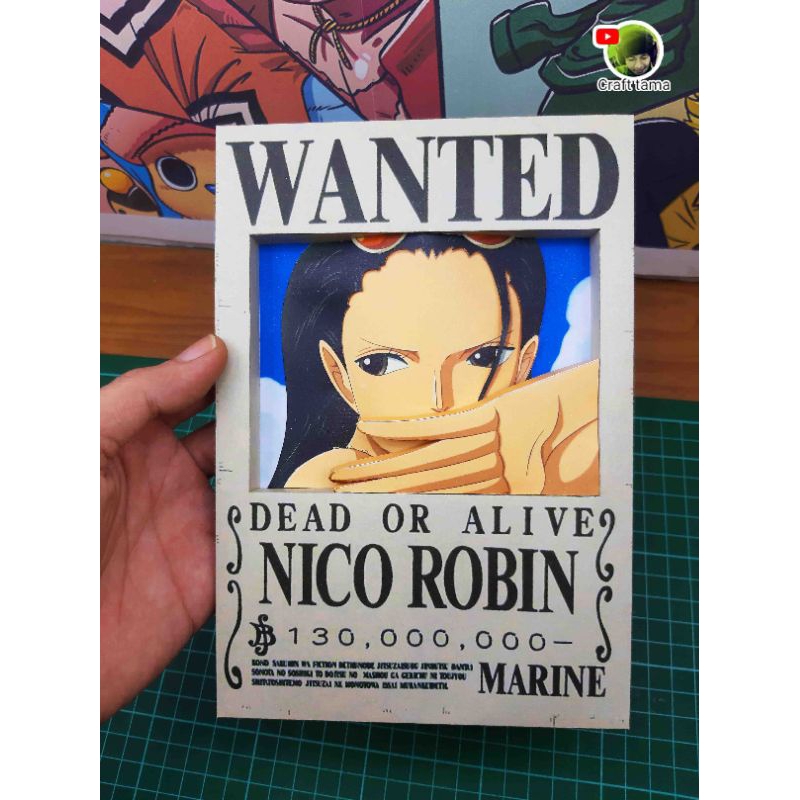 Jual Nico Robin One Piece Poster Bounty Hunter Wanted Papercraft DIY ...