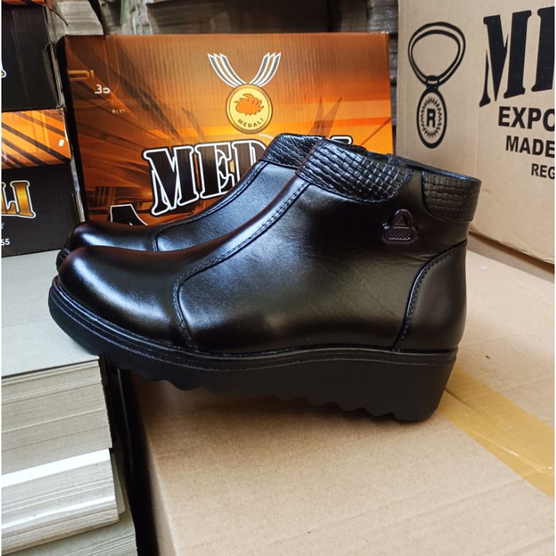 Jual Sepatu Wanita PDH Booth Sepatu Kulit Asli wedges Sepatu Polwan ...