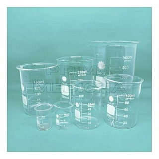 Jual Gelas Ukur Kaca Laboratorium Lab kimia 1000ml 50ml 100ml 250ml ...