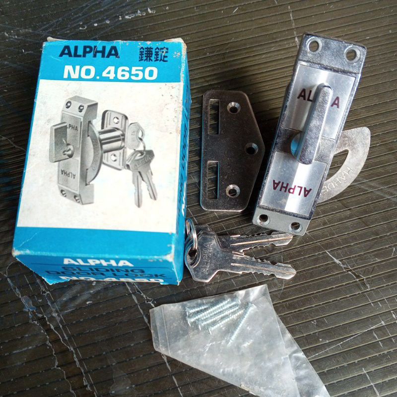 Jual Alpha No 4650 Cylinder Sliding Door Sickle Lock Original Japan ...
