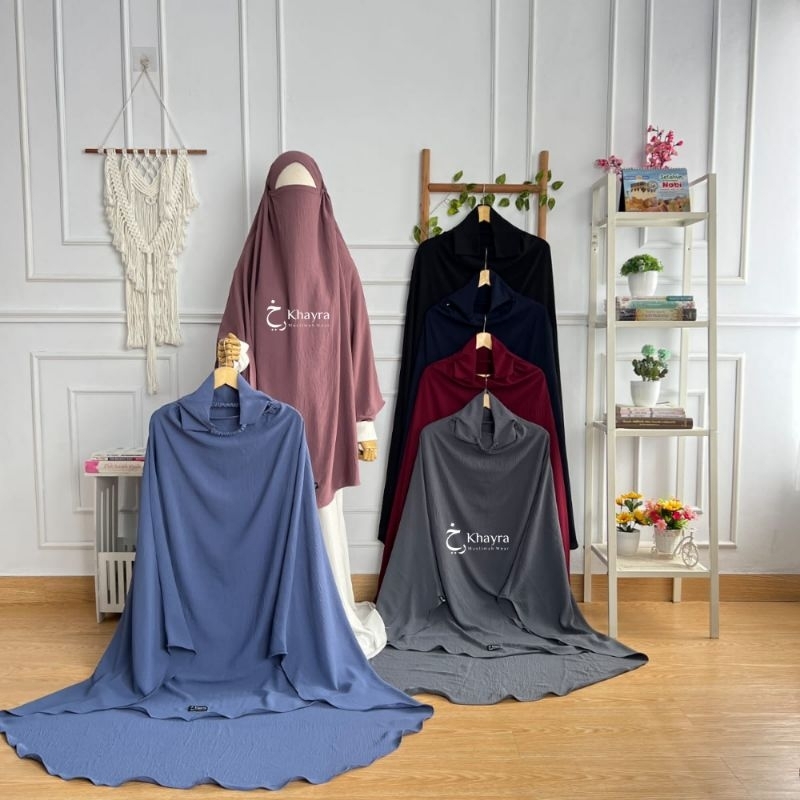 Jual FRENCH KHIMAR INSTANT/KARET CRINCLE CUTTING U BY KHAYRA MUSLIMAH ...
