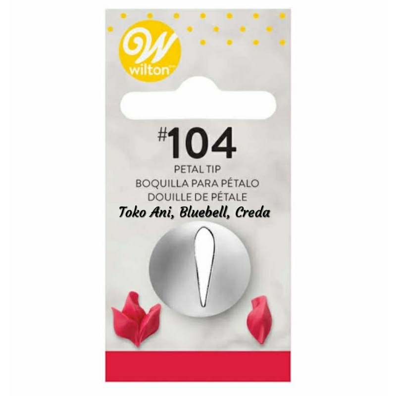 Jual Wilton standard petal tip #104 / Wilton spuit kelopak mawar no.104 ...