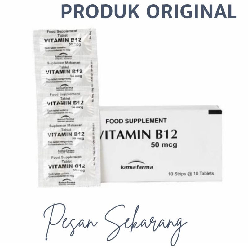 Jual Vitamin B12 Kimia Farma 50 mcg Per Box | Shopee Indonesia