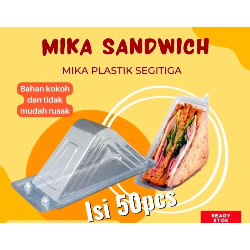 Jual Mika Sandwich Segitiga Mika Roti Tawar isi 50pcs | Shopee Indonesia