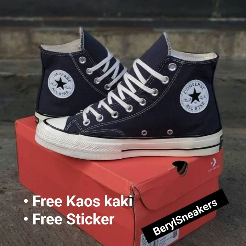 Jual SEPATU CONVERSE 70S HI NAVY OBSIDIAN PREMIUM / CONVERSE 70S HIGHT ...