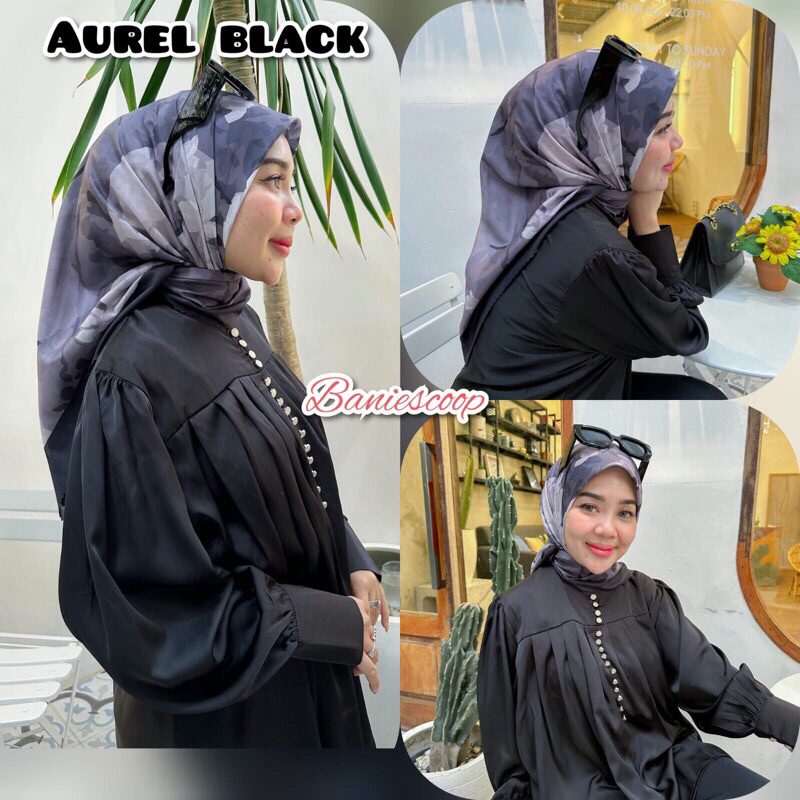 Jual Hijab Baniescoop Aurel Black | Shopee Indonesia