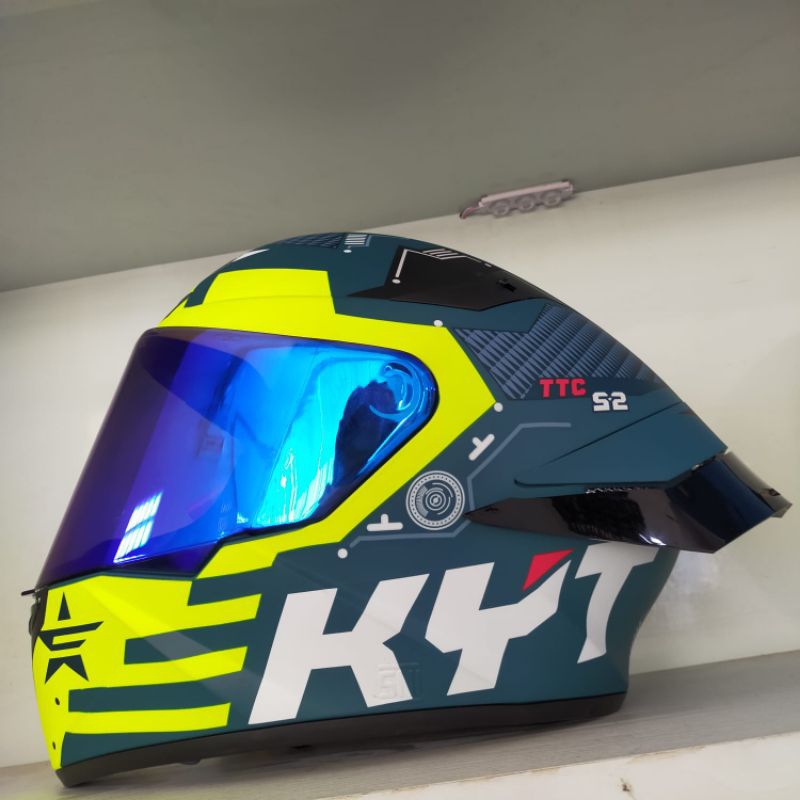 Jual Helm Full Face KYT TT Course Fuselage Yellow - Paket Ganteng | Shopee Indonesia