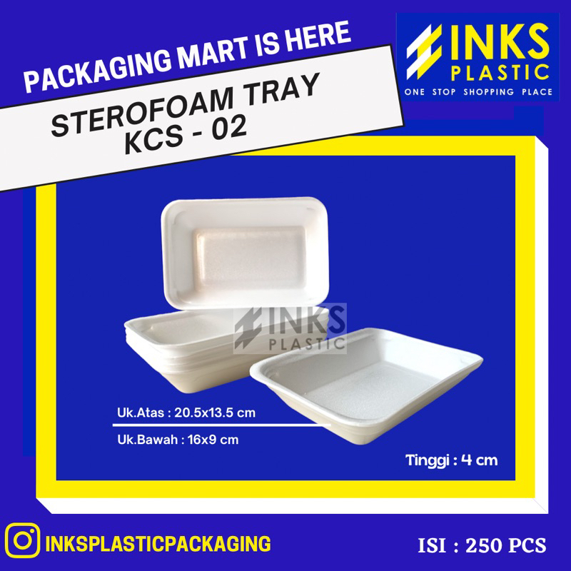 Jual STEROFOAM STYROFOAM TRAY BUAH DAGING GABUS MAKANAN K-02 (250 PCS ...