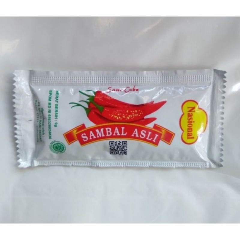 Jual SAUS SAMBAL NASIONAL Sachet Stick 9 gr 1 Pack Isi 24 Sachet ...