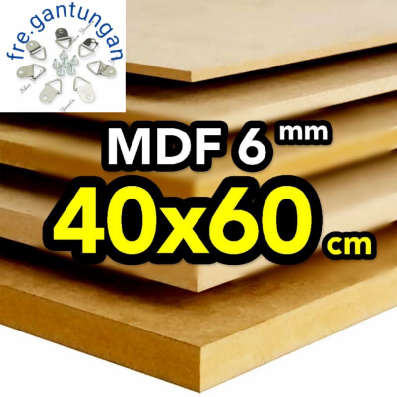 Jual Papan MDF murah ukuran 40x60 cm tebal 6mm Kualitas Bagus | Shopee ...