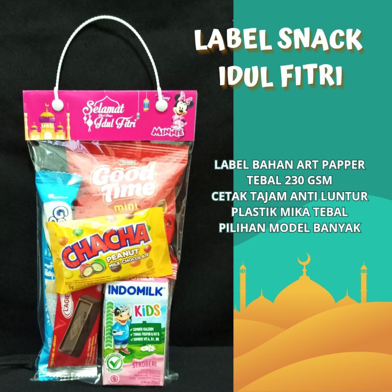 Jual Plastik Snack Mini Parcel Idul Fitri / Label Snack Lebaran Hadiah ...