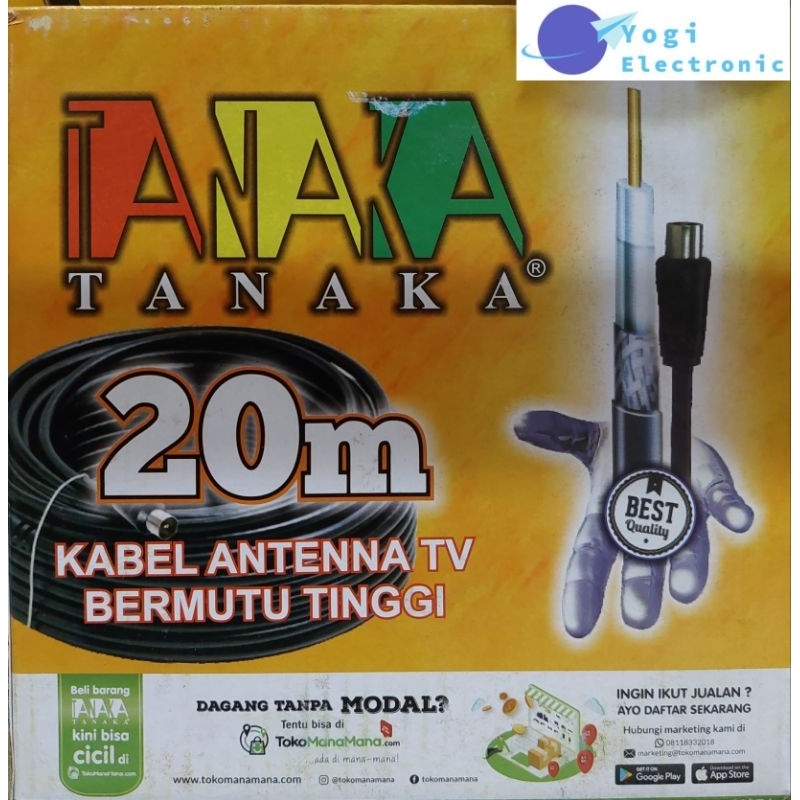 Jual KABEL ANTENA TV 5C+JACK 20M TANAKA | Shopee Indonesia