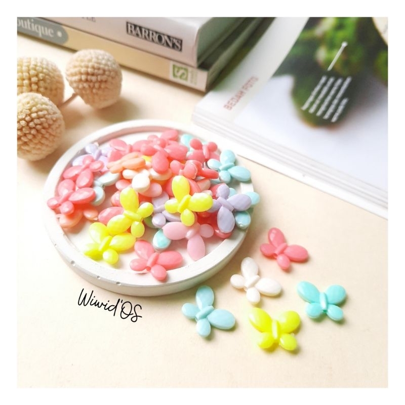Jual (30 biji) MANIK PLASTIK KUPU 16 mm | Shopee Indonesia