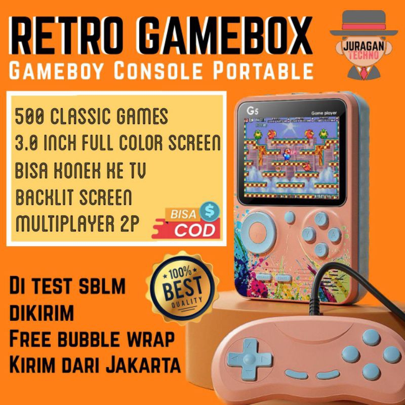 Jual Gameboy G5 Game Boy Console Potable Mainan Anak 500 Games Retro ...