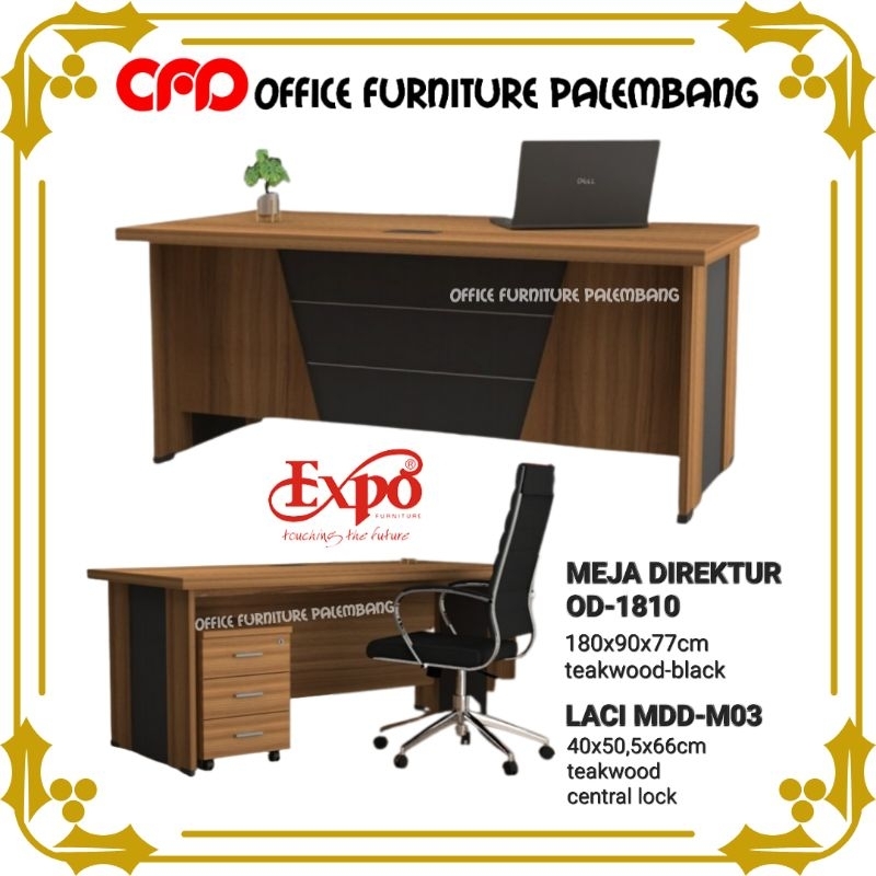 Jual meja kantor expo OD 1810 laci MDD M03 meja 1 biro meja direktur ...