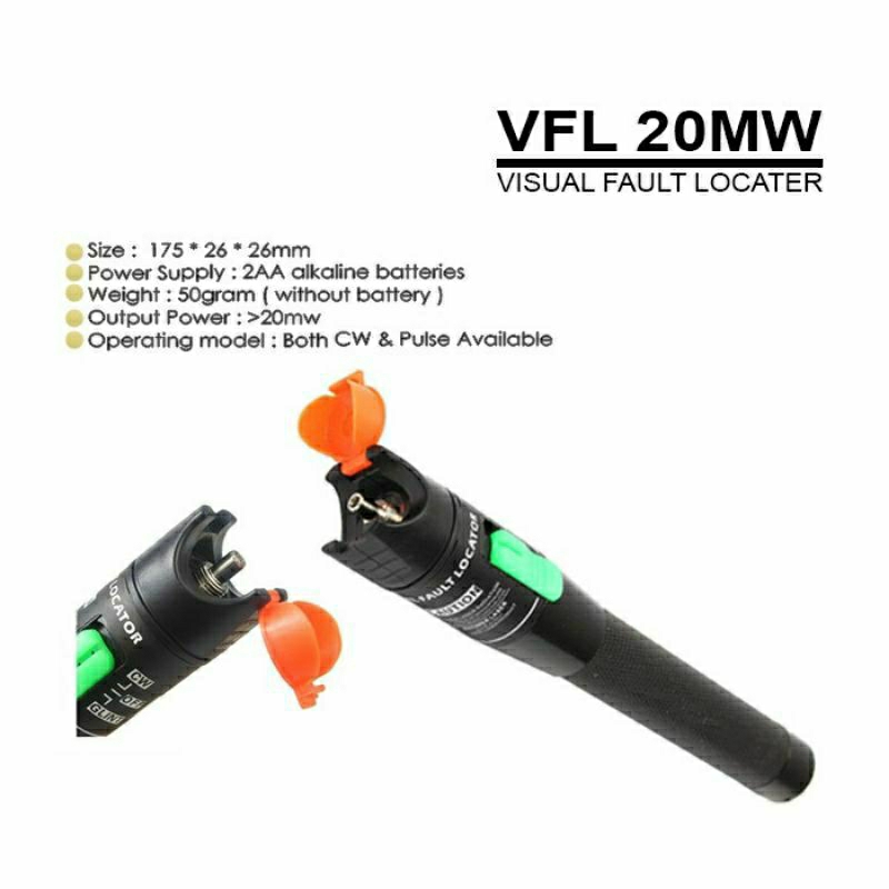 Jual Visual Fault Locater 20MW Senter Laser Fiber Optic | Shopee Indonesia