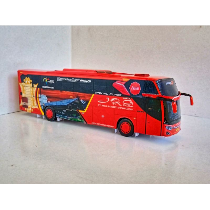 Jual Miniatur Bus Kertas PO JRG, Skala 50, Panjang 24 cm, Bodi Jetbus3 ...