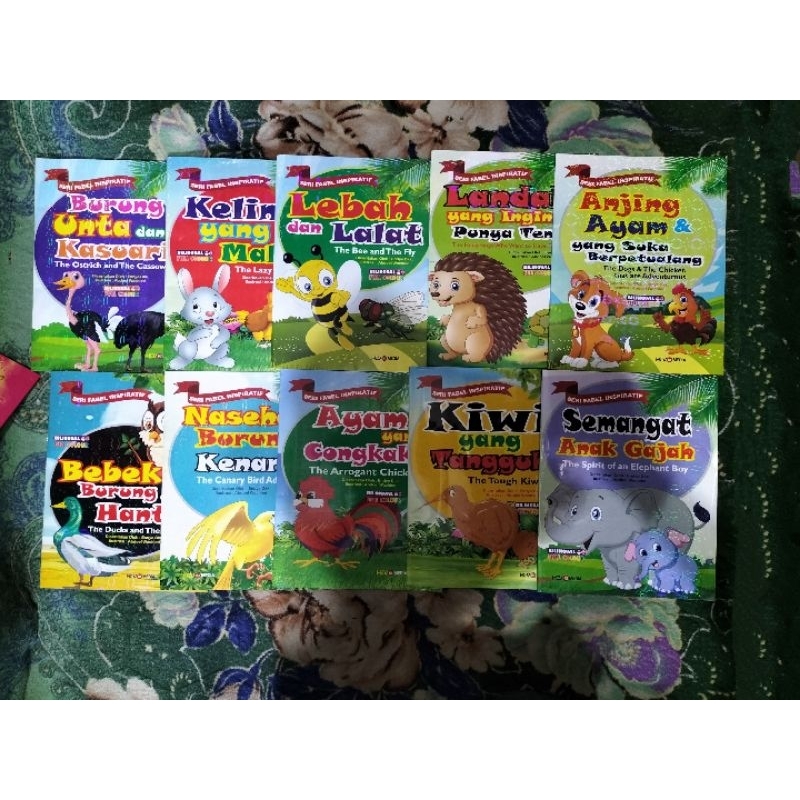 Jual BUKU FABEL CERITA ANAK DAN DONGENG BINATANG BILINGUAL UKURAN BESAR ...