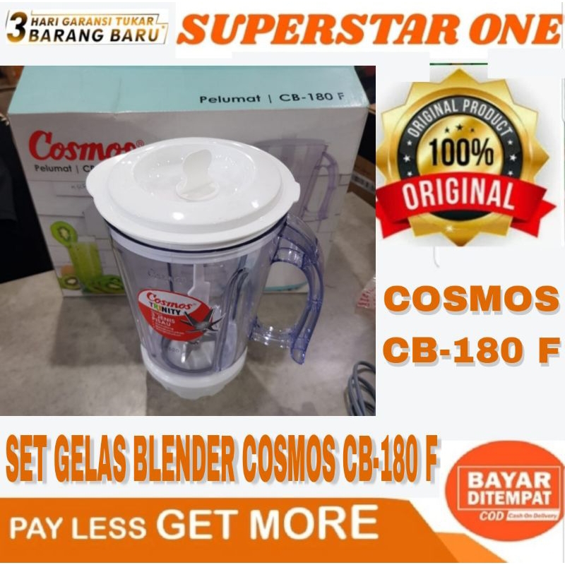 Jual cosmos Gelas jus blender set CB 180 F original putih set jus CB ...