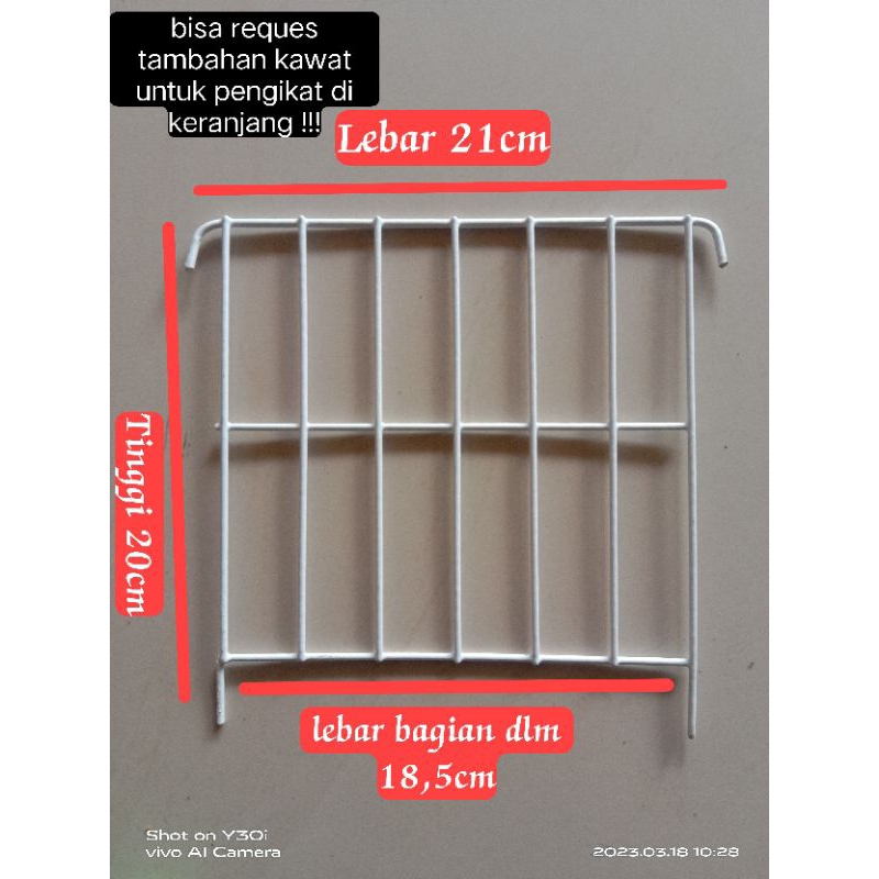 Jual Sekat Keranjang Freezer uk" (21-22cm) Bahan Besi Berlapis Pelastik ...