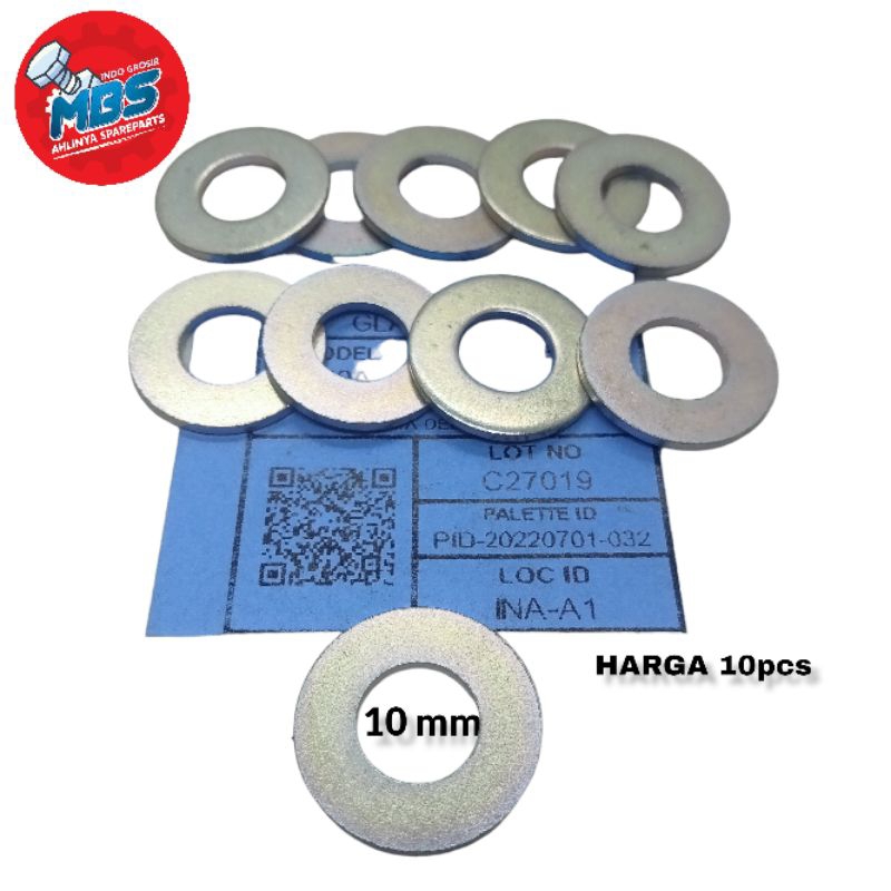 Jual RING PLAT M10 BAUT 14 LEBAR 22MM TEBAL 1,5 MM AS RODA DEPAN YAMAHA ...