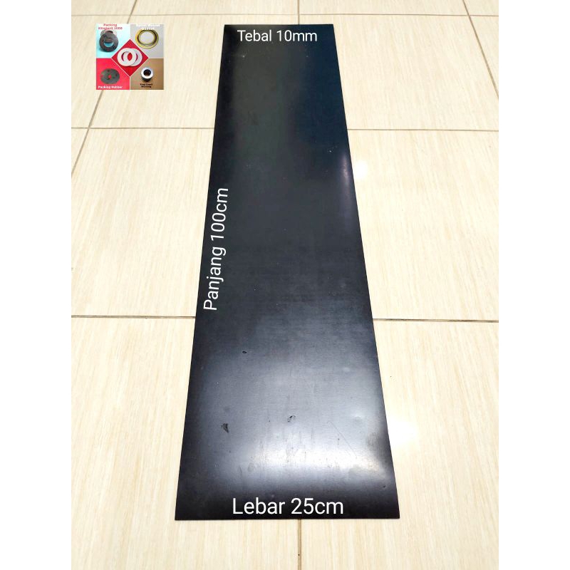 Jual Karet Hitam Lembaran Tebel 10mm x 25cm x 100cm | Shopee Indonesia