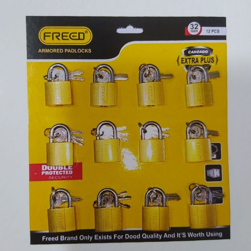 Jual FREED - Gembok Kuning 32mm Isi 12pcs Asli Original | Shopee Indonesia