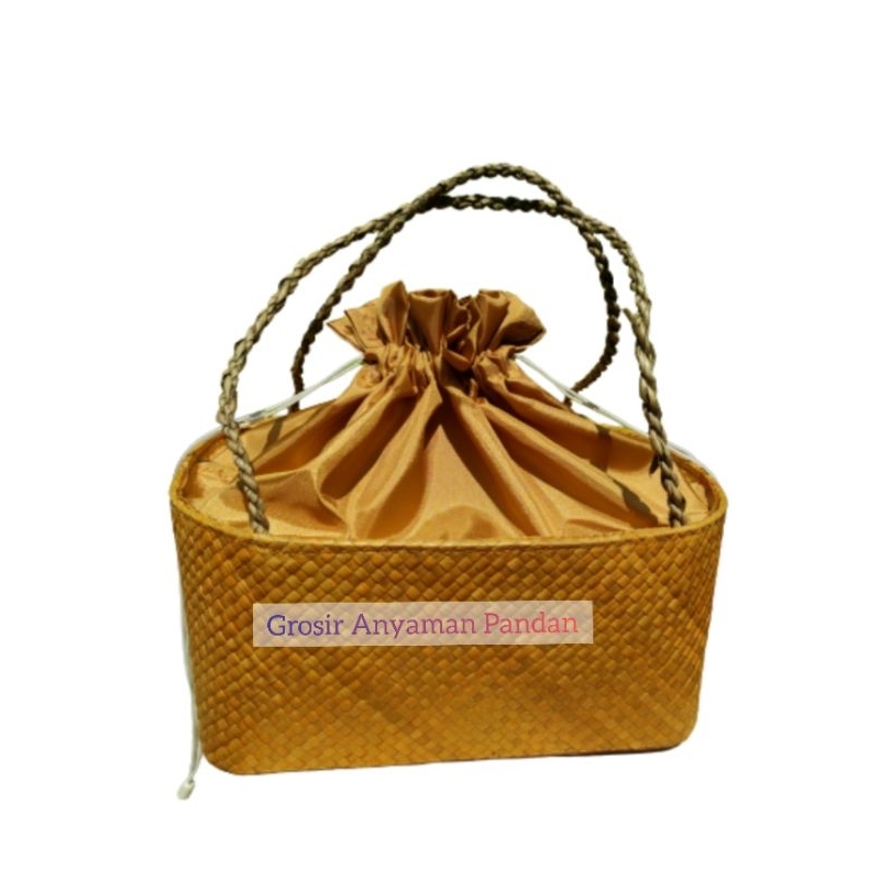 Jual Tas Pandan KOTAK PANJANG PARCEL Serut Tas Parcel Keranjang Parcel ...