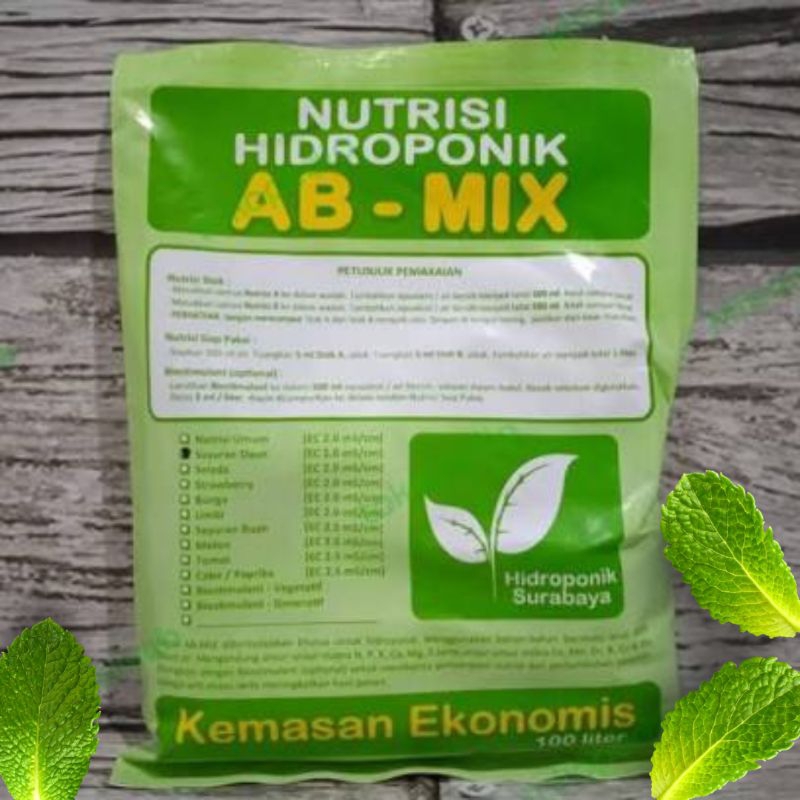 Jual Nutrisi AB Mix Hidroponik Surabaya untuk sayuran daun AB-MIX AB ...