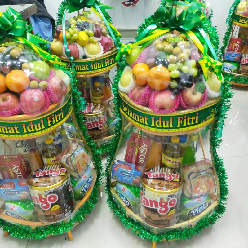Jual Parcel Buah Mix jajan dan sembako/Parcel Custom IdulFitri/Parcel ...