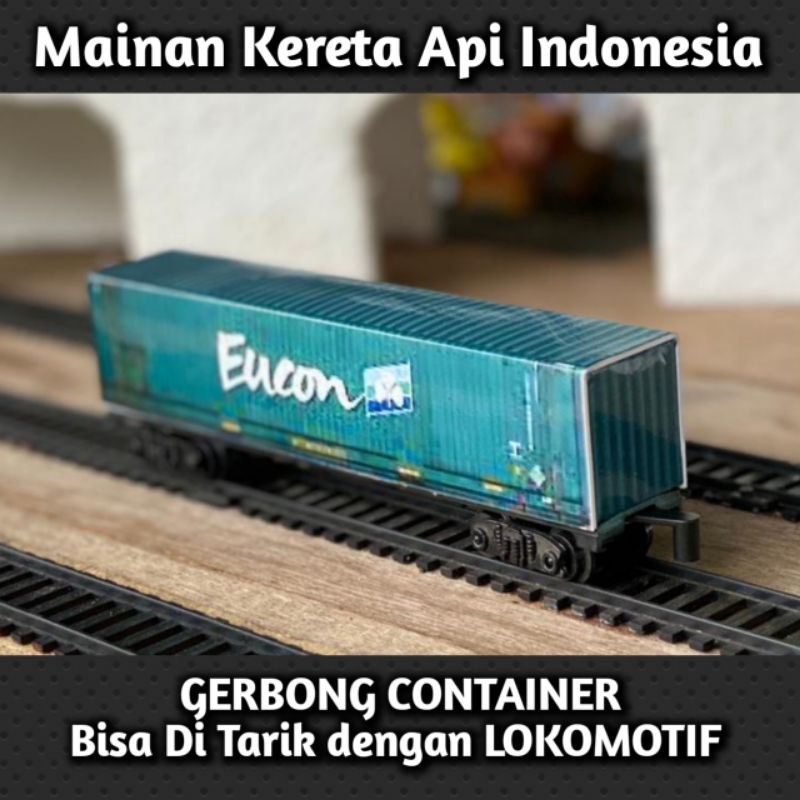 Jual mainan anak kereta api GERBONG CONTAINER handmade - bibam bibam ...