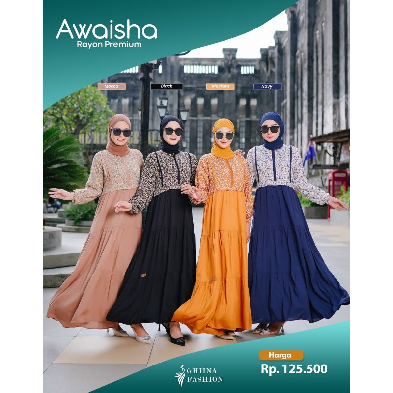 Jual AWAISHA DRESS - GHINA FASHION | Shopee Indonesia