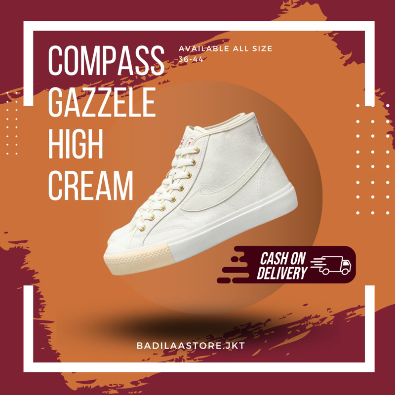 Jual Compass Gazelle Hi Cream [ORIGINAL] | Shopee Indonesia