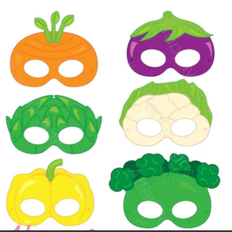 Jual Topeng Sayur Vegetable Mask Kostum Pesta Pentas Teater Anak ...