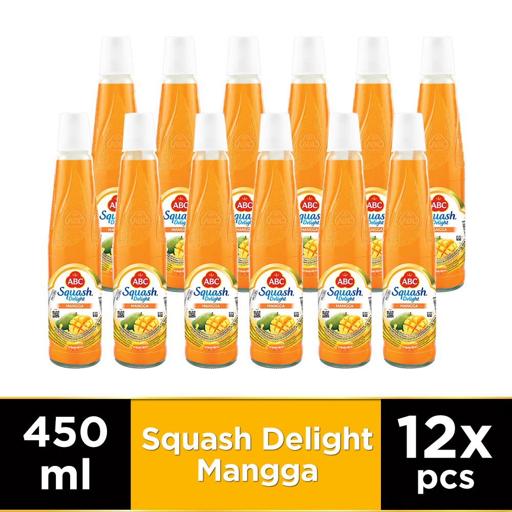 Jual ABC Sirup Squash Delight Mangga 450 ml - Multi Pack 12 pcs ...