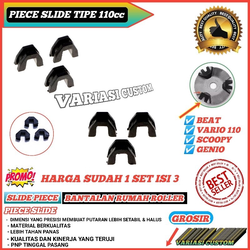 Jual Slider Slide Piece Klip Tutup rumah roller Honda Beat Vario 110 ...