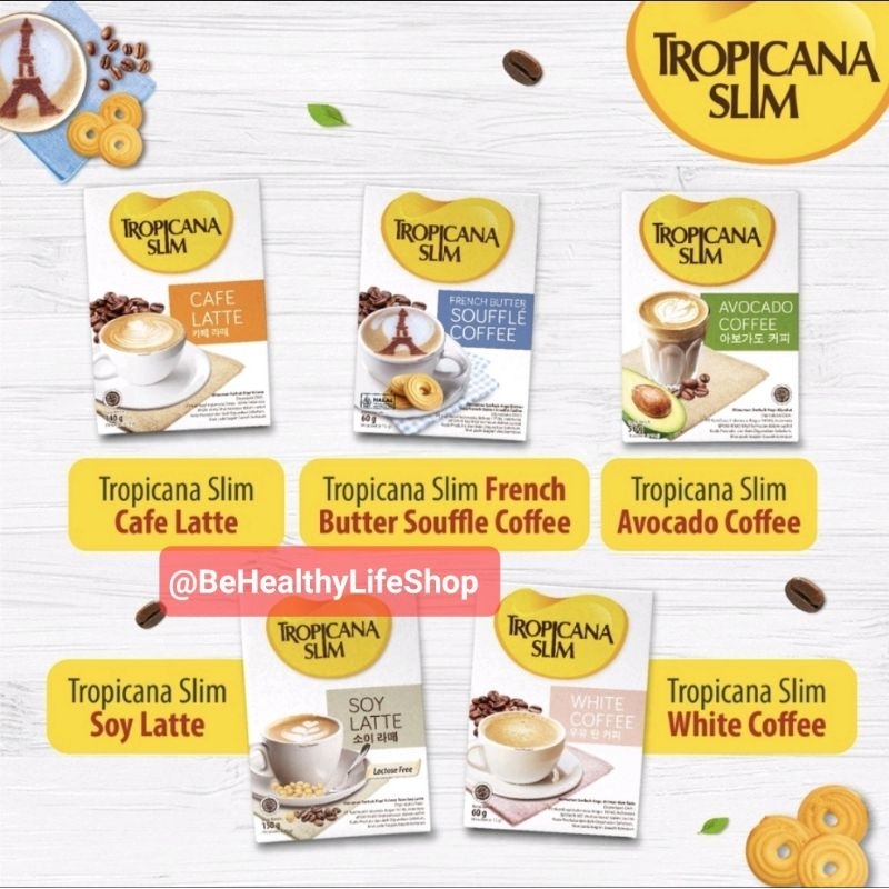 Jual Tropicana Slim Cafe Latte/Soy Latte /Avocado Coffee/White Coffee ...