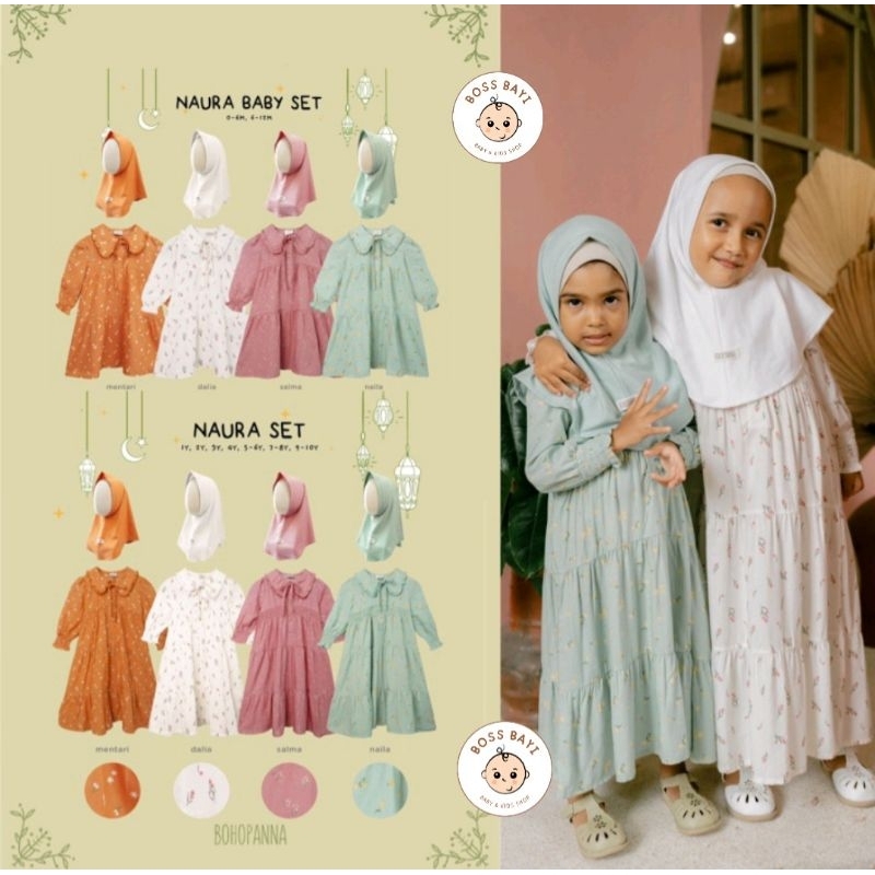 Jual BOHOPANNA - Naura Baby Set / Naura Set / Gamis Hijab Bayi Anak Raya Collection | Shopee ...