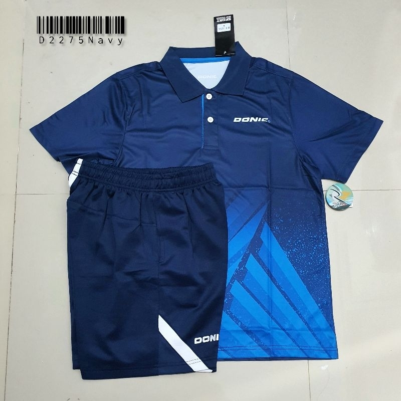 Jual D2275 NAVY SETELAN BAJU TENIS MEJA DONIC KAOS PING PONG OLAHRAGA ...
