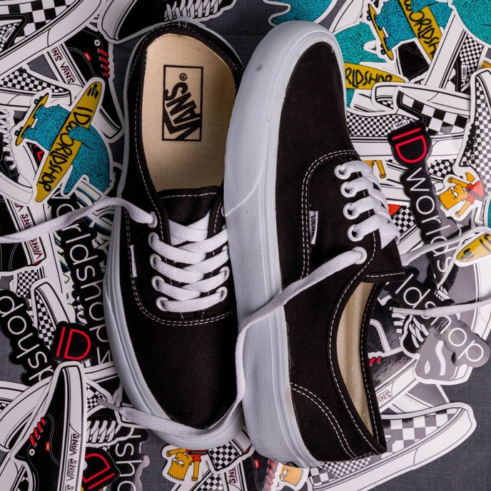 Jual VANS AUTHENTIC VINTAGE BLACK WHITE , KUALITAS IMPORT , SEPATU ...
