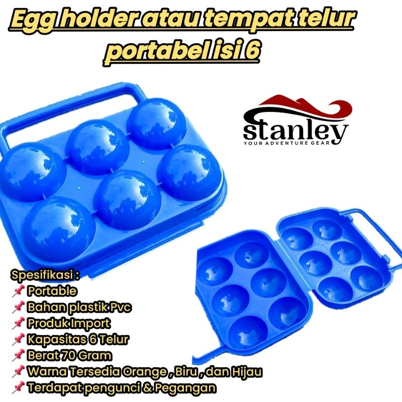 Jual Egg holder tempat telur portable kapasitas 6 telur /Tempat telur ...