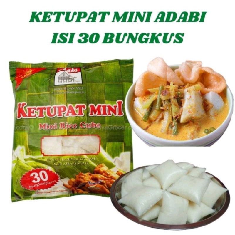 Jual KETUPAT ADABI MINI / KETUPAT INSTANT 1 PACK ISI 30 PCS | Shopee ...