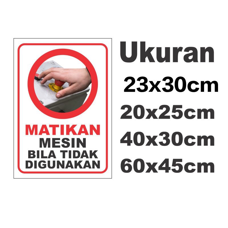 Jual STIKER MATIKAN MESIN | Shopee Indonesia