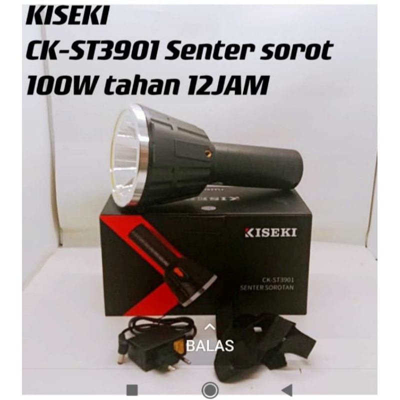Jual Senter Cas Tangan Besar 3901 100watt /Kiseki Senter Sorot Terang ...