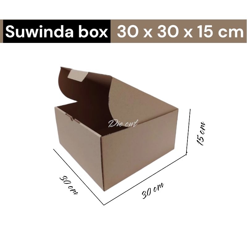 Jual kardus/karton/box uk 30x30x15 cm die cut pizza dll | Shopee Indonesia
