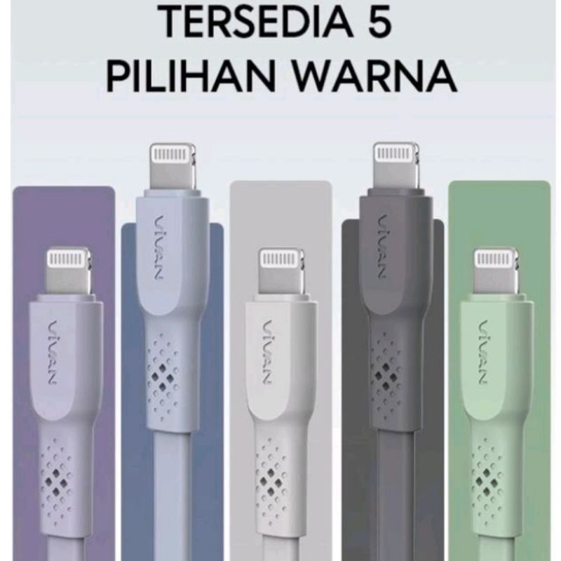 Jual Kabel data Vivan CSL100 II usb lightning 2.4A fast charging CSL ...