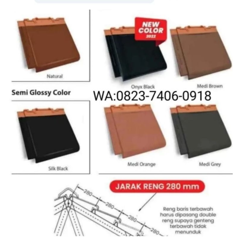 Jual Genteng kanmuri full flat | Shopee Indonesia