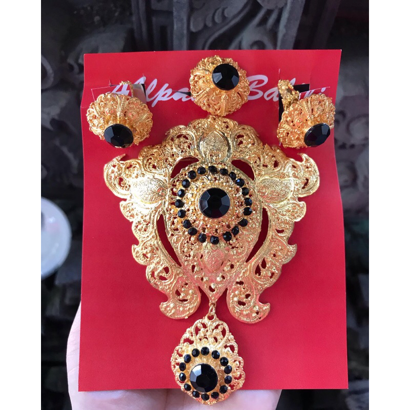 Jual Set Bros Kebaya Alpaka Bali (Giwang Cerorot / Subeng Bali ...