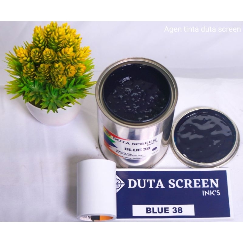 Jual Tinta sablon Duta screen |warna Blue 38 (Biru gelap) | Shopee ...